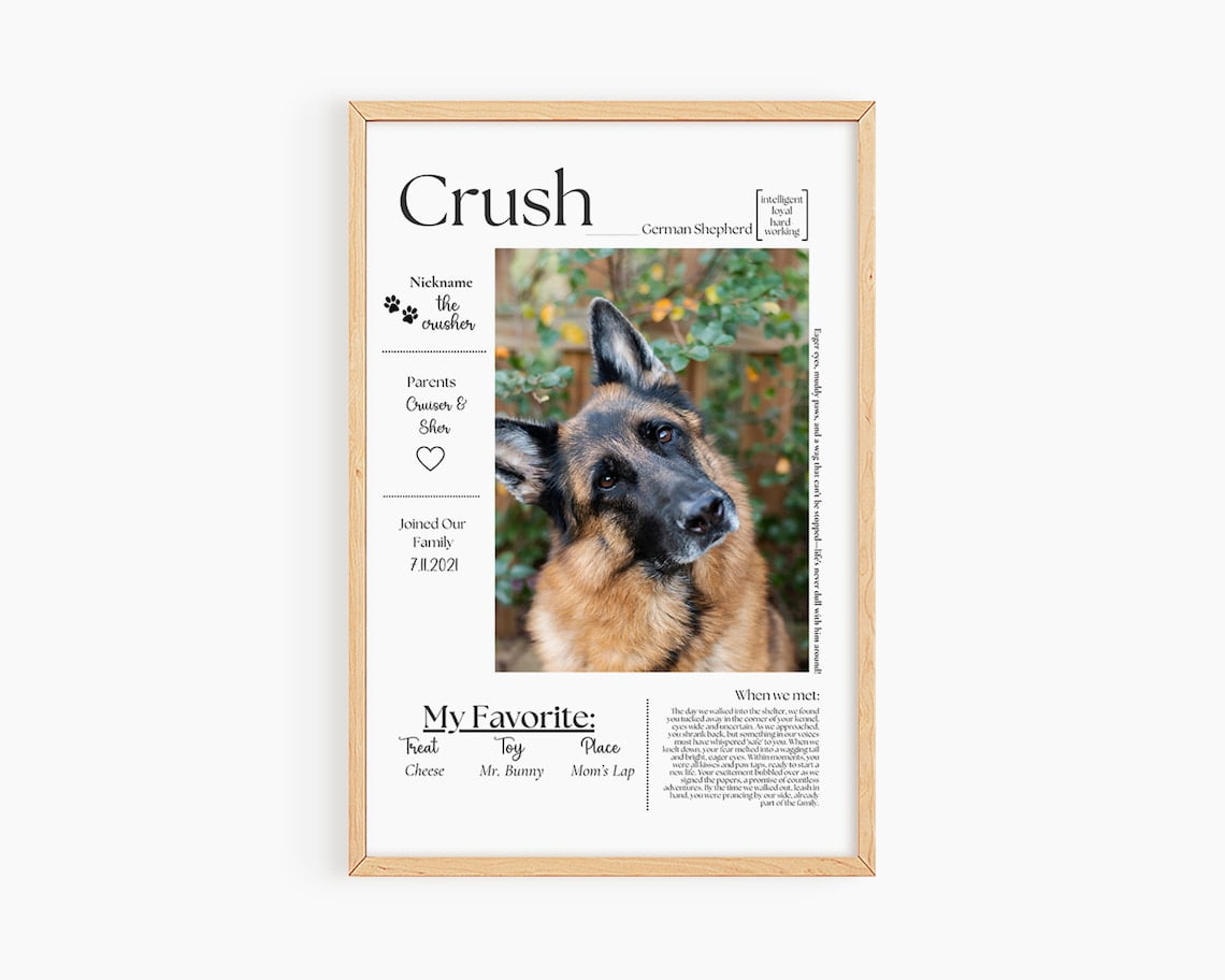 Custom Pet Stat Printable, All About Pets Poster, Pet Poster, Dog Mom ...