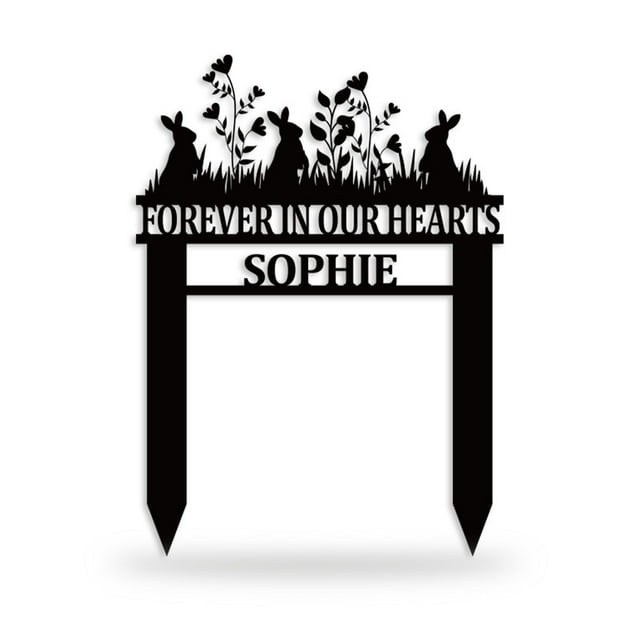 Custom Pet name Garden Sign,Pet Garden Stake, Garden Name Metal Sign ...