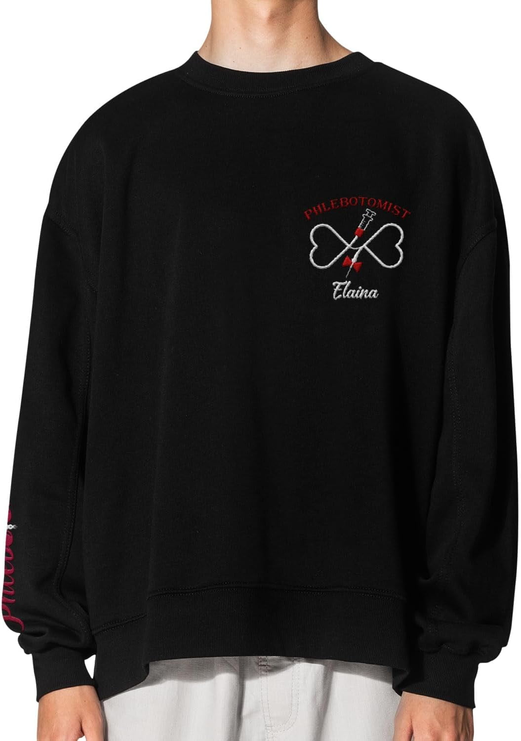 Custom Phlebotomist Sweatshirt Medical Sweater Phlebotomy Tech Shirt ...