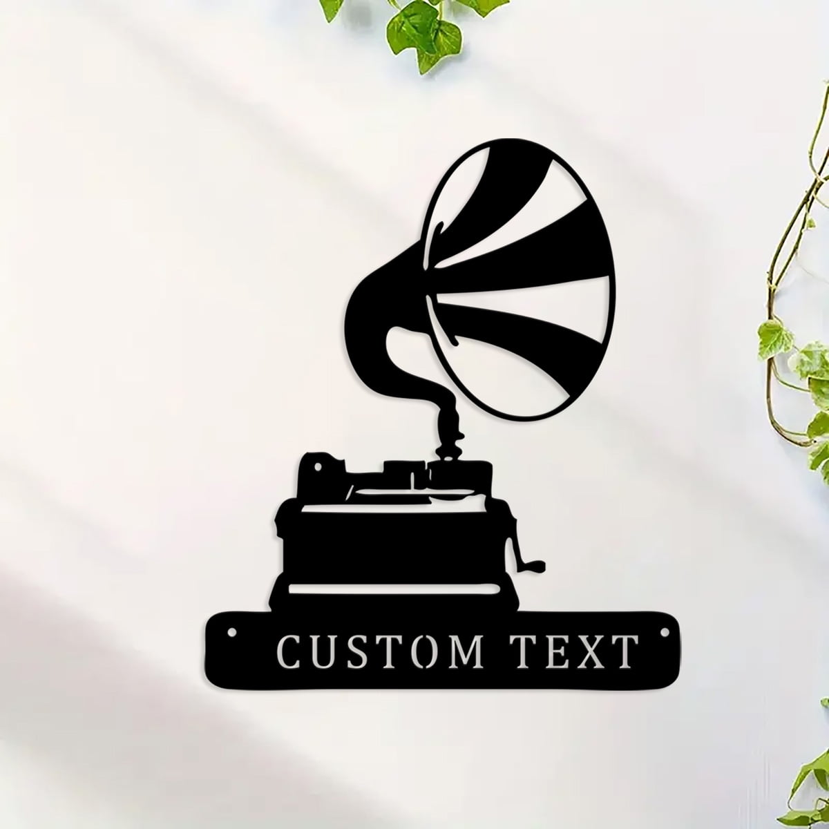 Custom Phonograph Record Metal Wall Art Personalized Record Player Name ...