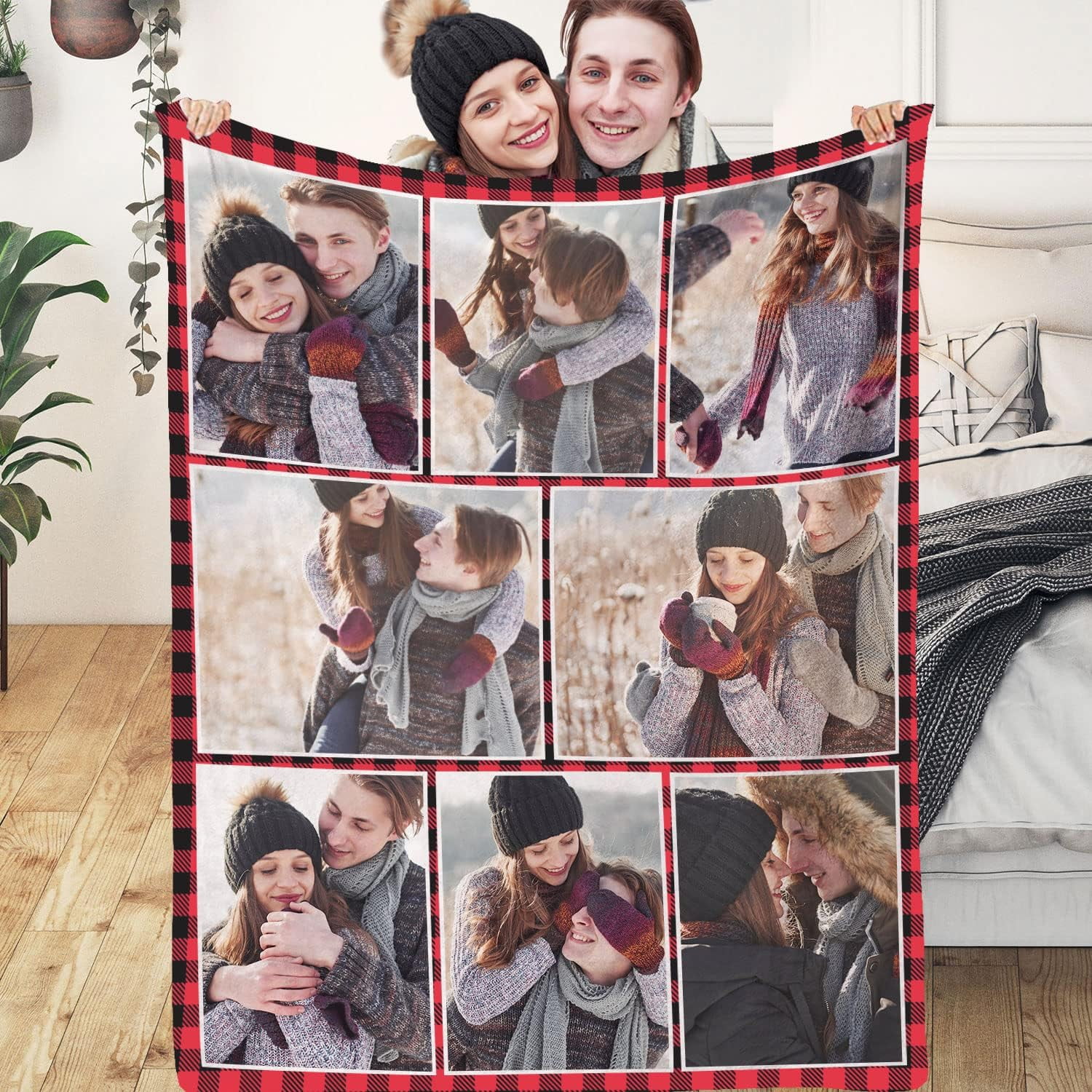 Custom Photo Blanket Personalised Blankets For Adults Women Boyfriend ...