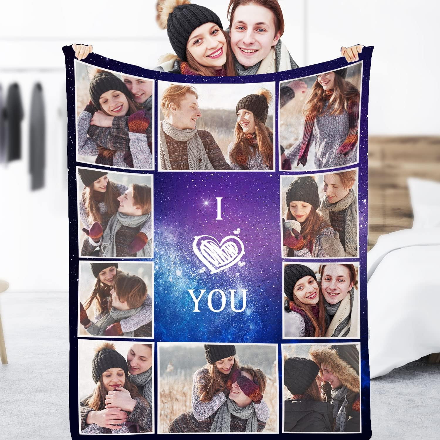 Custom Photo Blanket Personalised Blankets For Adults Women Boyfriend ...
