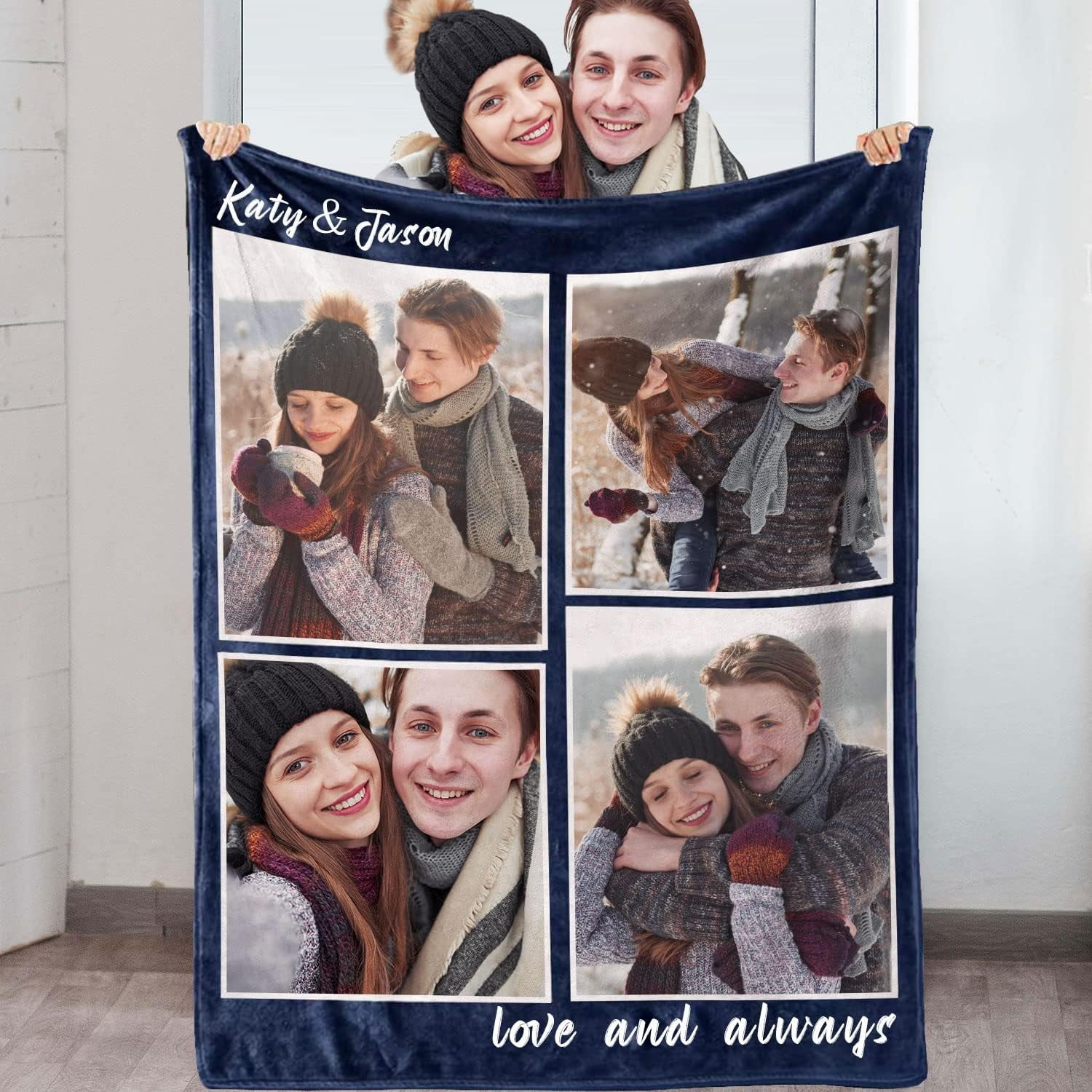 Custom Photo Blanket Personalised Blankets For Adults Women Boyfriend ...