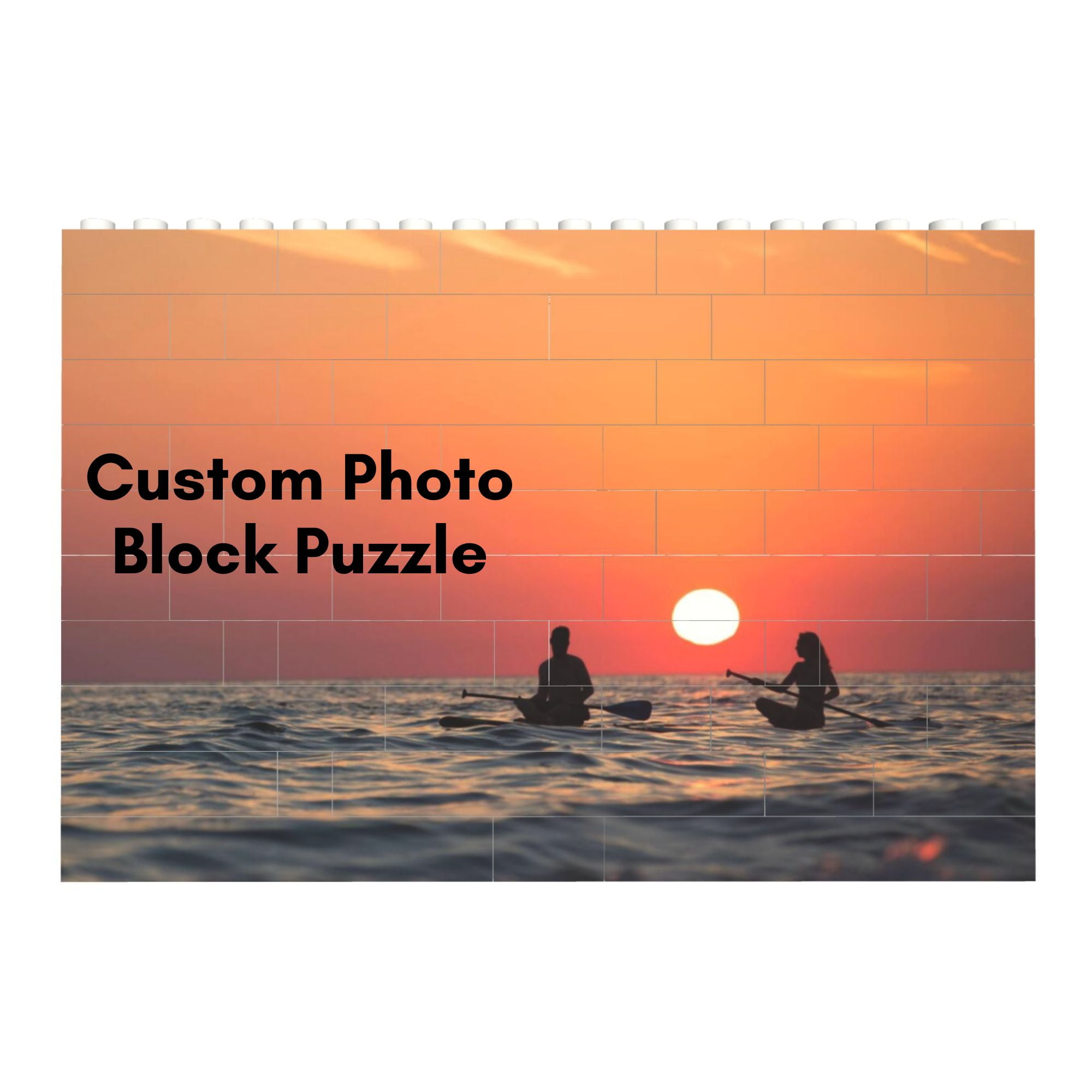 Custom Photo Building Brick Puzzle, Double-Sided Customizable ...