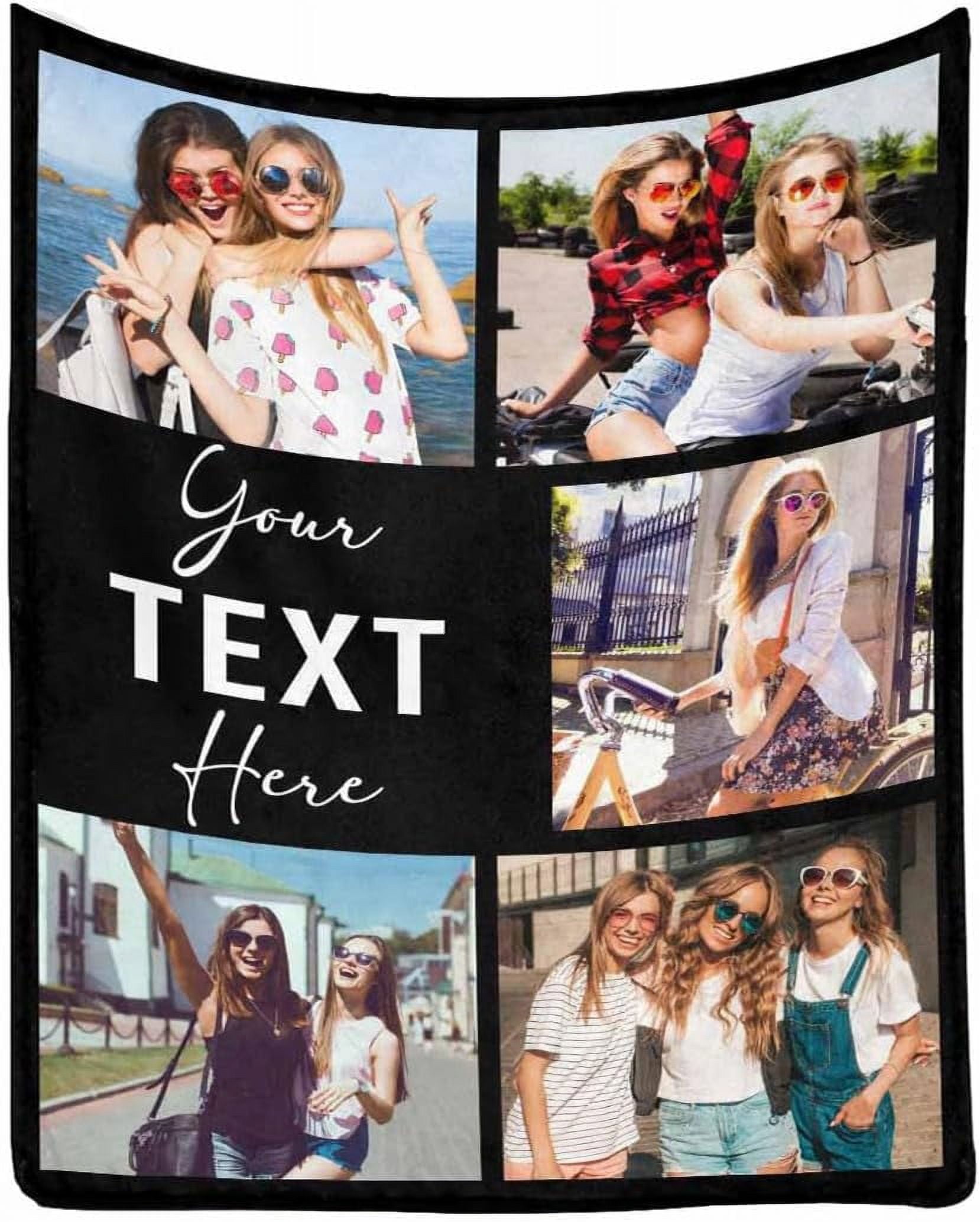 Custom Photo Collage Blanket for Family, Customized Bed Blanket with 10 ...