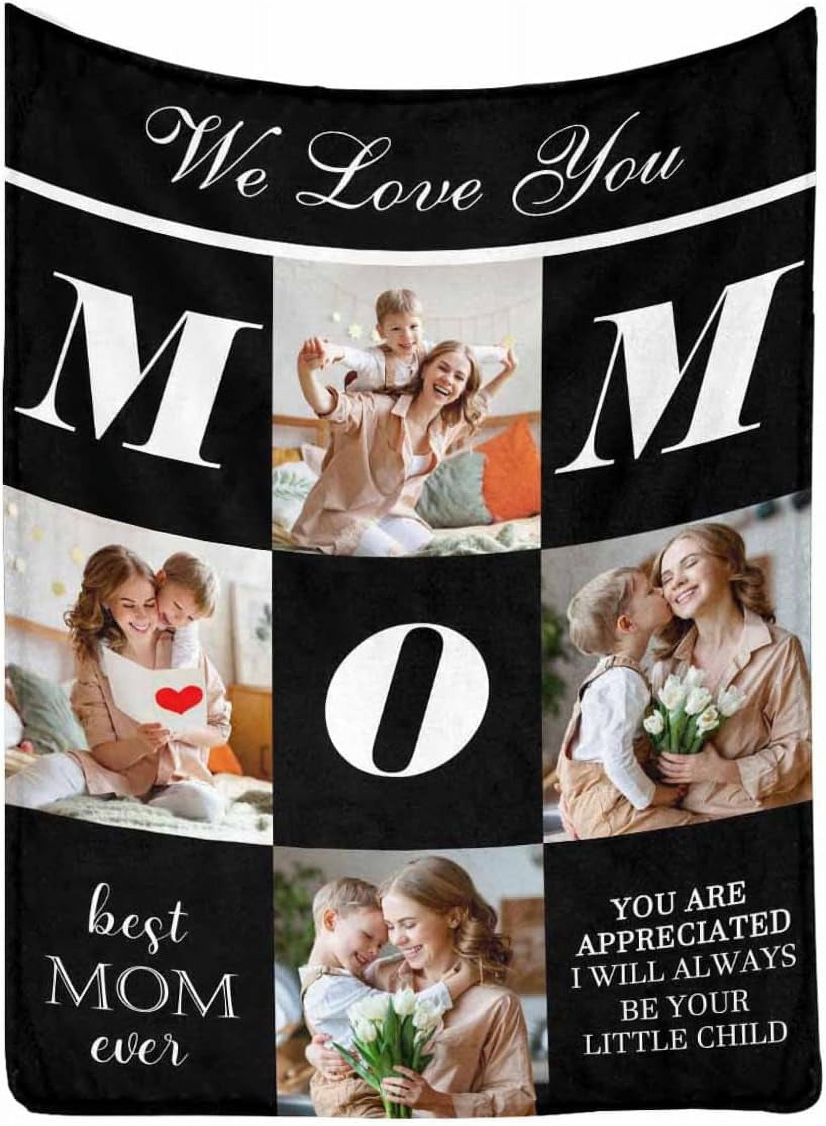 Custom Photo Collage Blanket for Family, Customized Bed Blanket with 10 ...