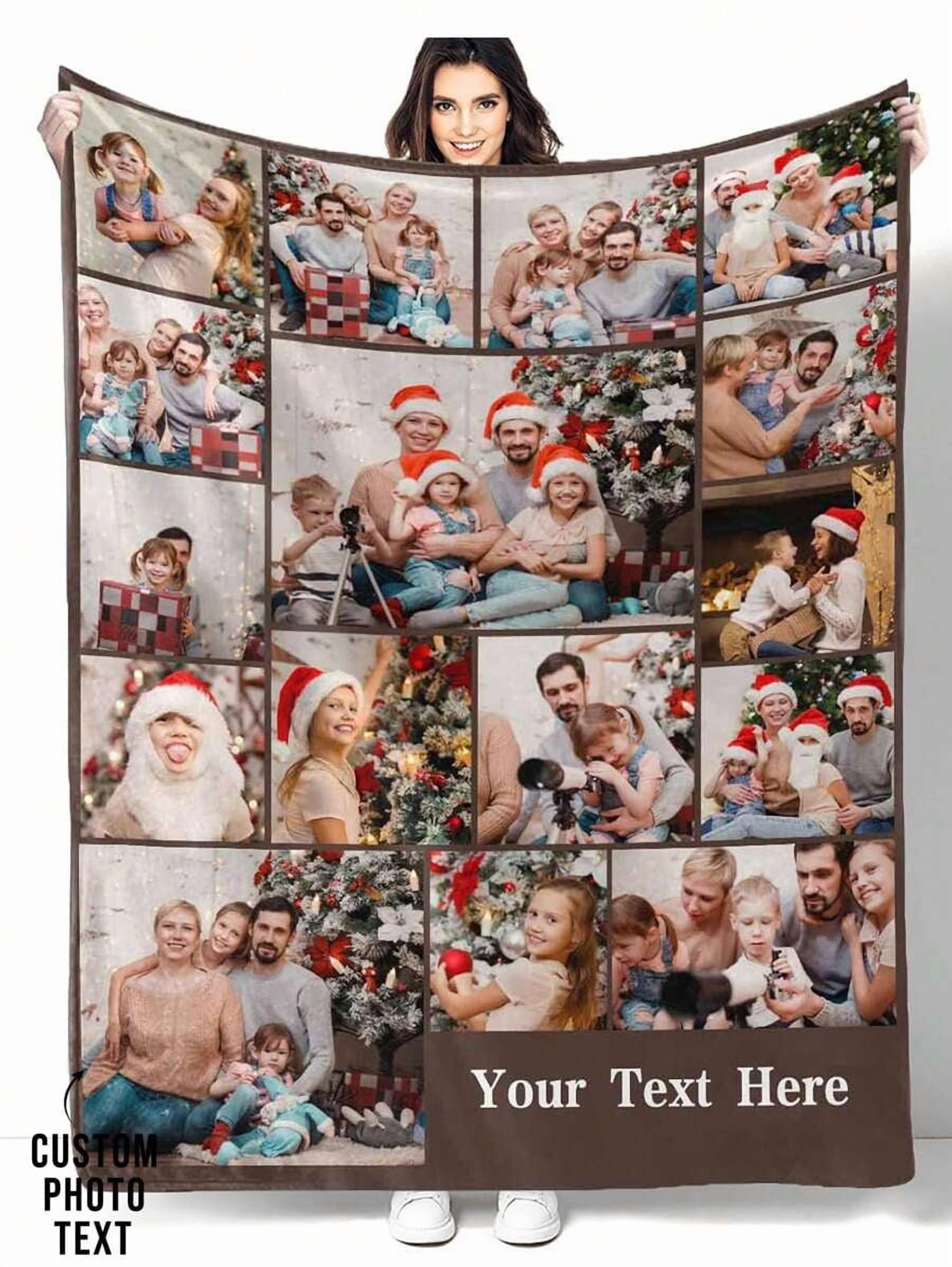 Custom Photo Flannel Blanket - Personalized Family Pet Couple Collage ...