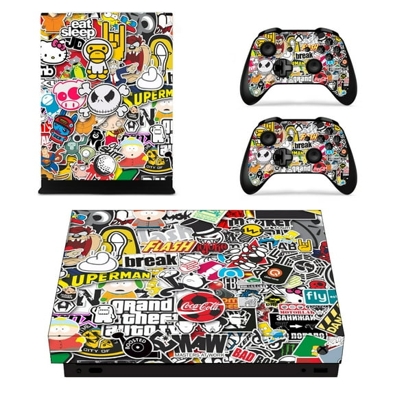 Custom Photo Full Body Vinyl Skin Stickers for Xbox One X Console and ...