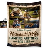 Custom Photo Husband & Wife Camping Partners For Life - Gift For ...