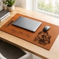Custom Photo Line Art Desk Mat for Dad, Personalized Birthday Mouse Pad ...