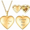 Custom Photo Locket Necklace - Oval & Heart Shaped Locket - Gold/Silver ...