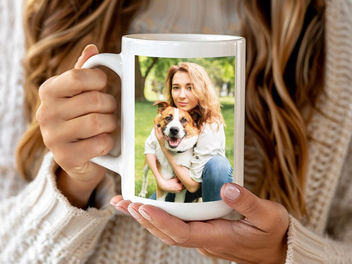 Custom Photo Mug with Text, Personalized Coffee Mug, Gift for Family ...