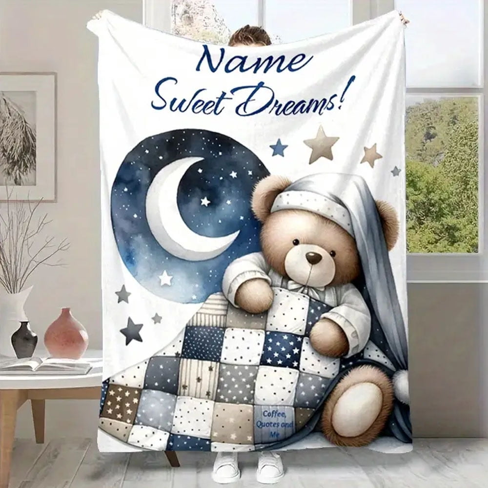 Custom Photo & Name Blanket | Soft Skin-Friendly, Tapestry Dual-Use ...