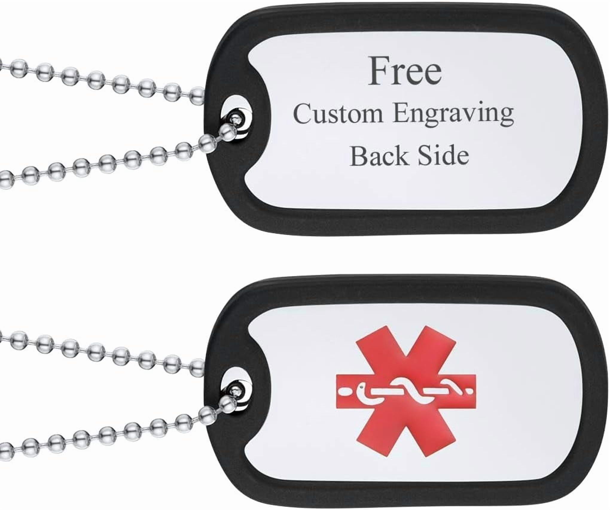 Custom Photo Necklace for Men Women, Stainless Steel Black Gold Color ...