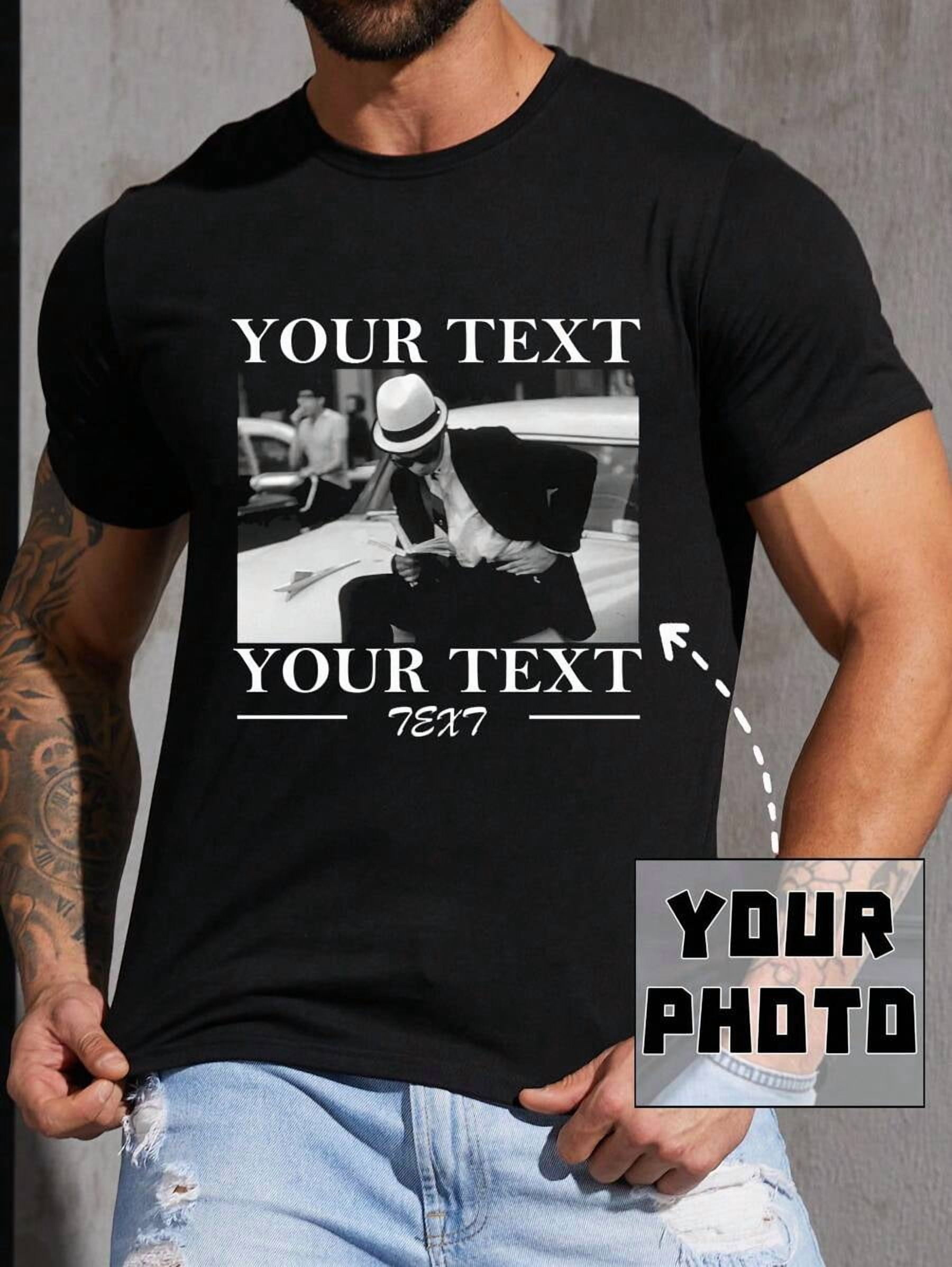 Custom Photo T-Shirt For Men - Personalized Design, Upload Picture ...