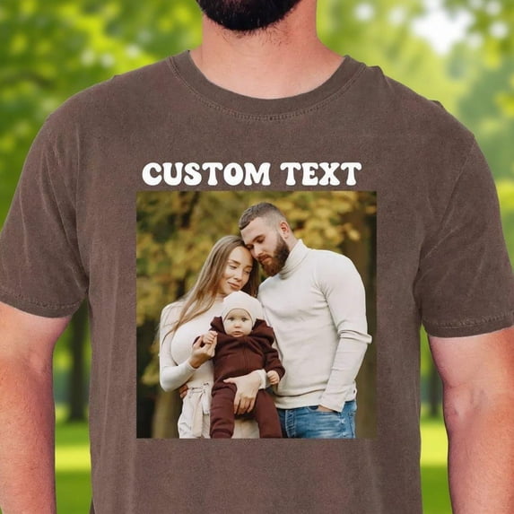 Custom Photo Tee Shirt Personalized Family Picture Graphic Tee shirt ...
