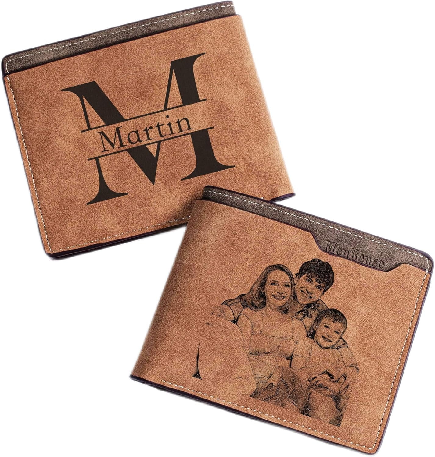 Custom Photo Wallet for Men Personalized Engraved Picture & Name Gifts ...