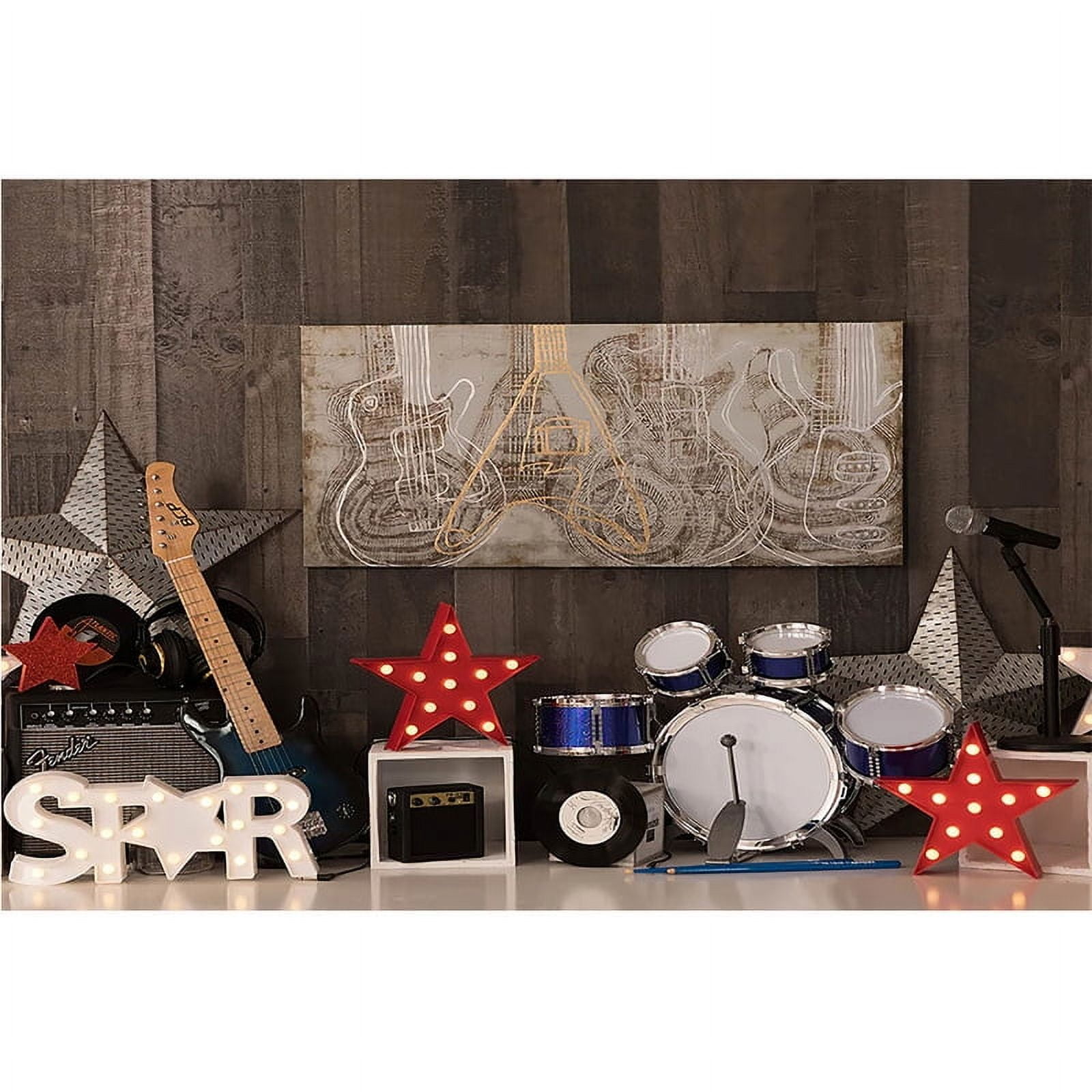 Custom Photography Background 1950's Rock and Roll Rock Star Guitar ...