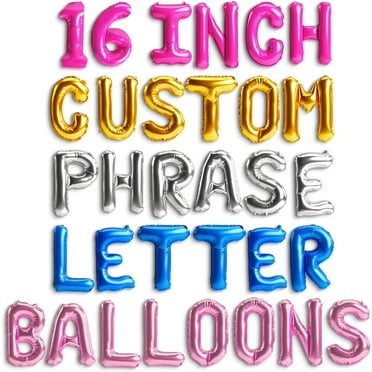 Cursive Script Letter Balloons - TWO PROUD 16" Inch Alphabet Letters ...