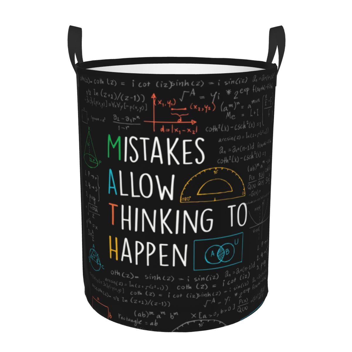 Custom Pi Symbol Line Drawing Laundry Hamper Large Storage Basket Math ...