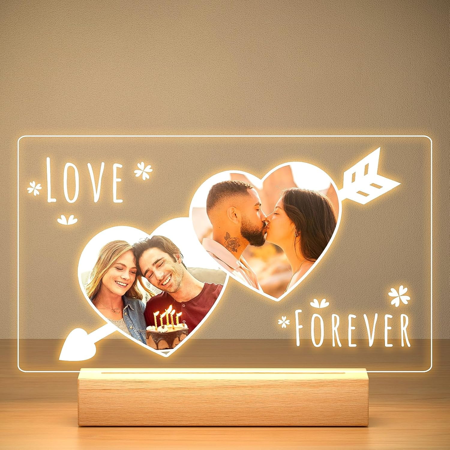 Custom Picture Frames with Photo, Personalized Photo Frame with Night ...