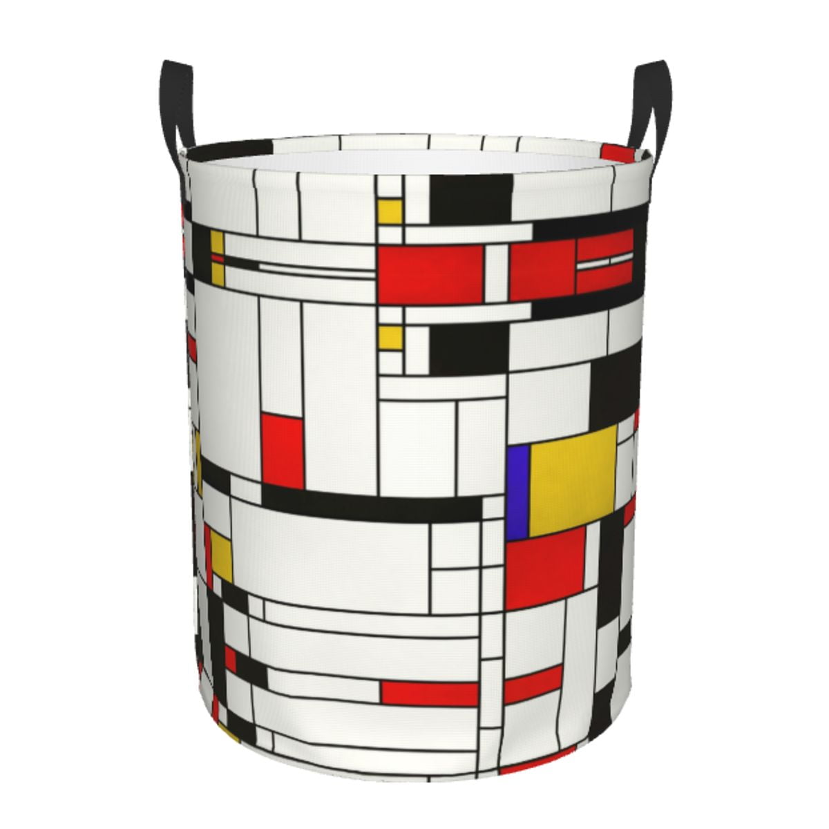 Custom Piet Mondrian Minimalist De Stijl Modern Art Laundry Basket Foldable Geometric Clothes ...