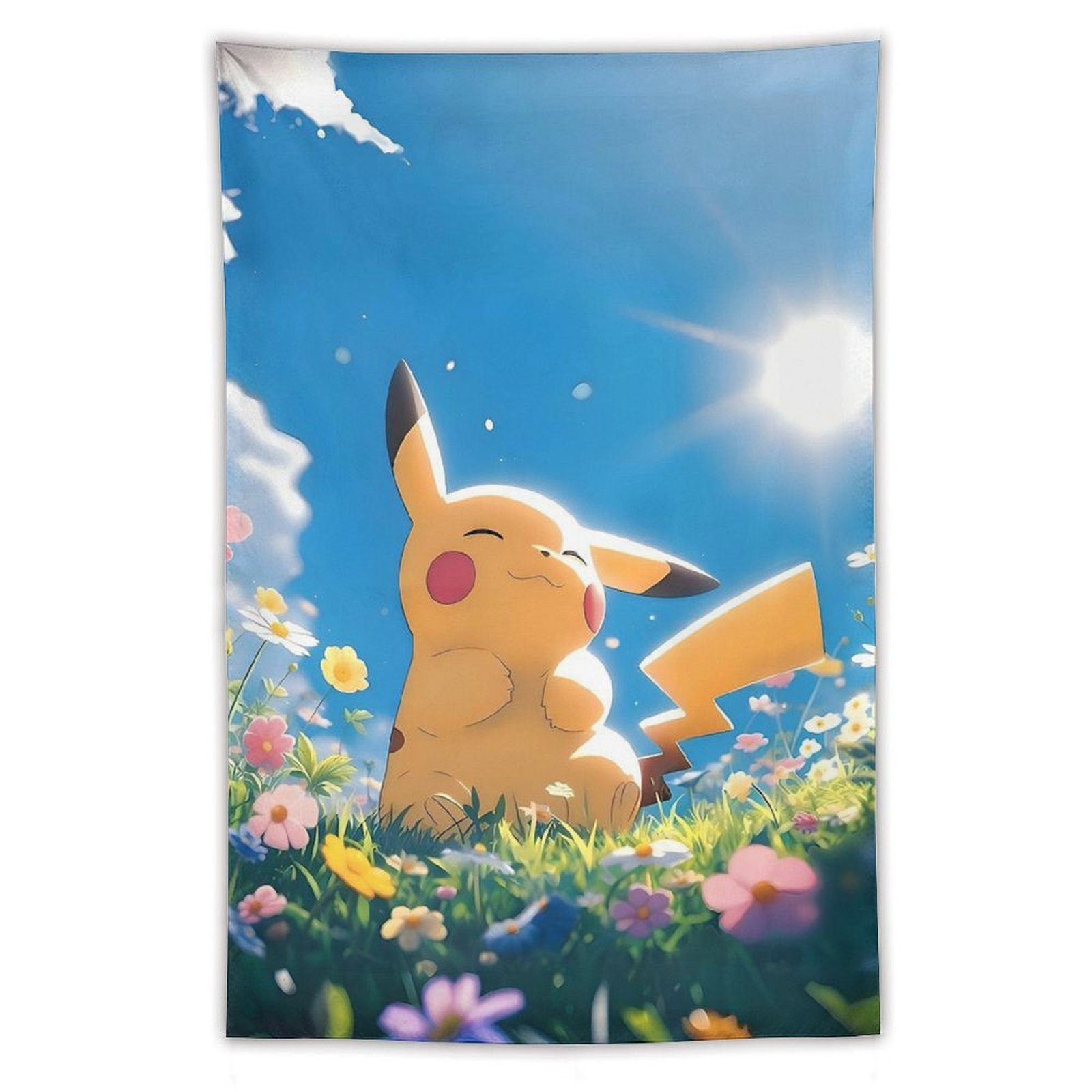 Custom Pikachu Tapestry wall hanging poster hanging painting background ...