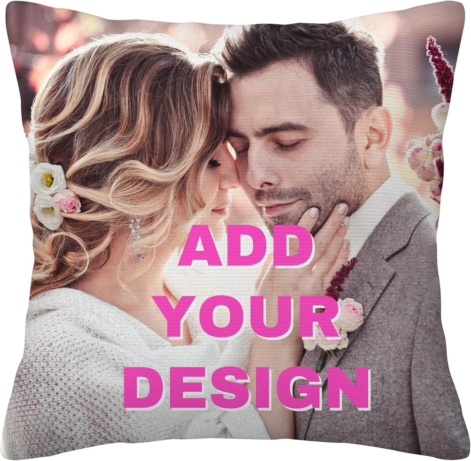 Custom Pillow with Picture Text, Two-Sides Short Plush Customized Photo ...