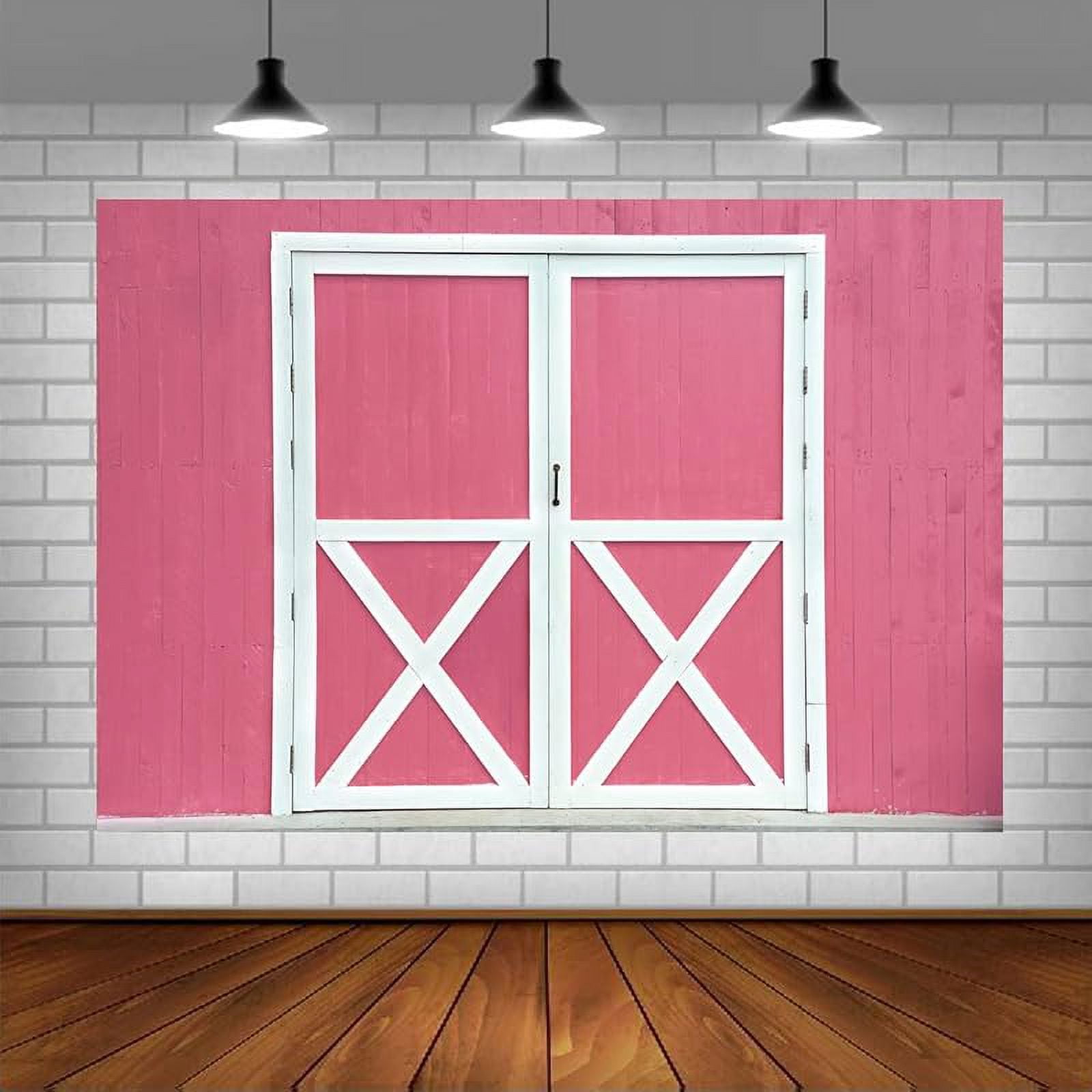 Custom Pink Barn Wooden Door Photography Backdrop Vintage Western Farm ...
