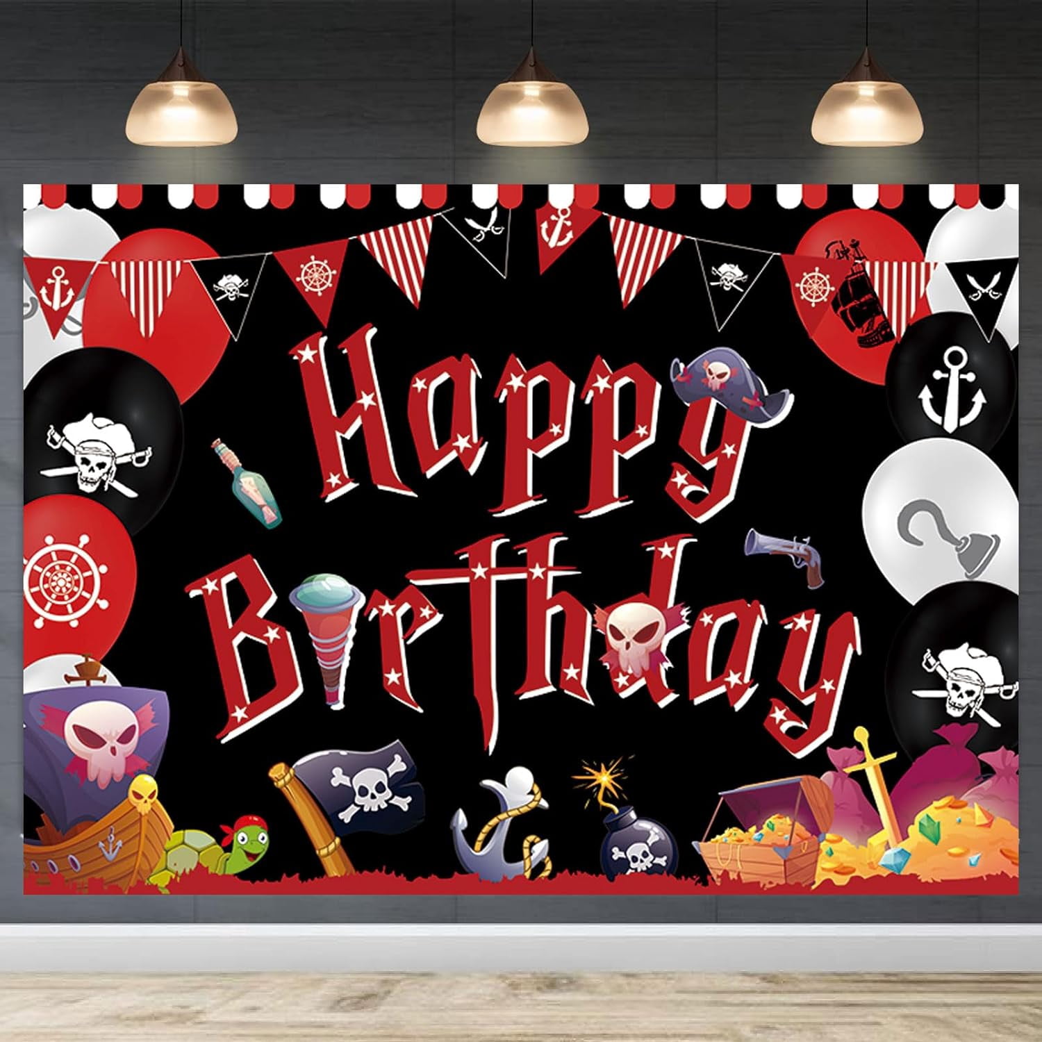 Custom Pirate Backdrop Pirate Party Decorations Pirate Birthday Party ...