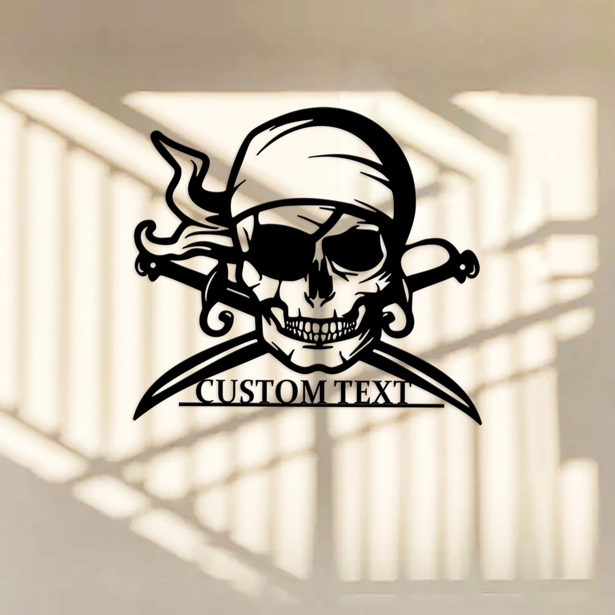 Custom Pirate Skull Swords Anchor Metal Wall Art, Pirate Ship Sign Home ...