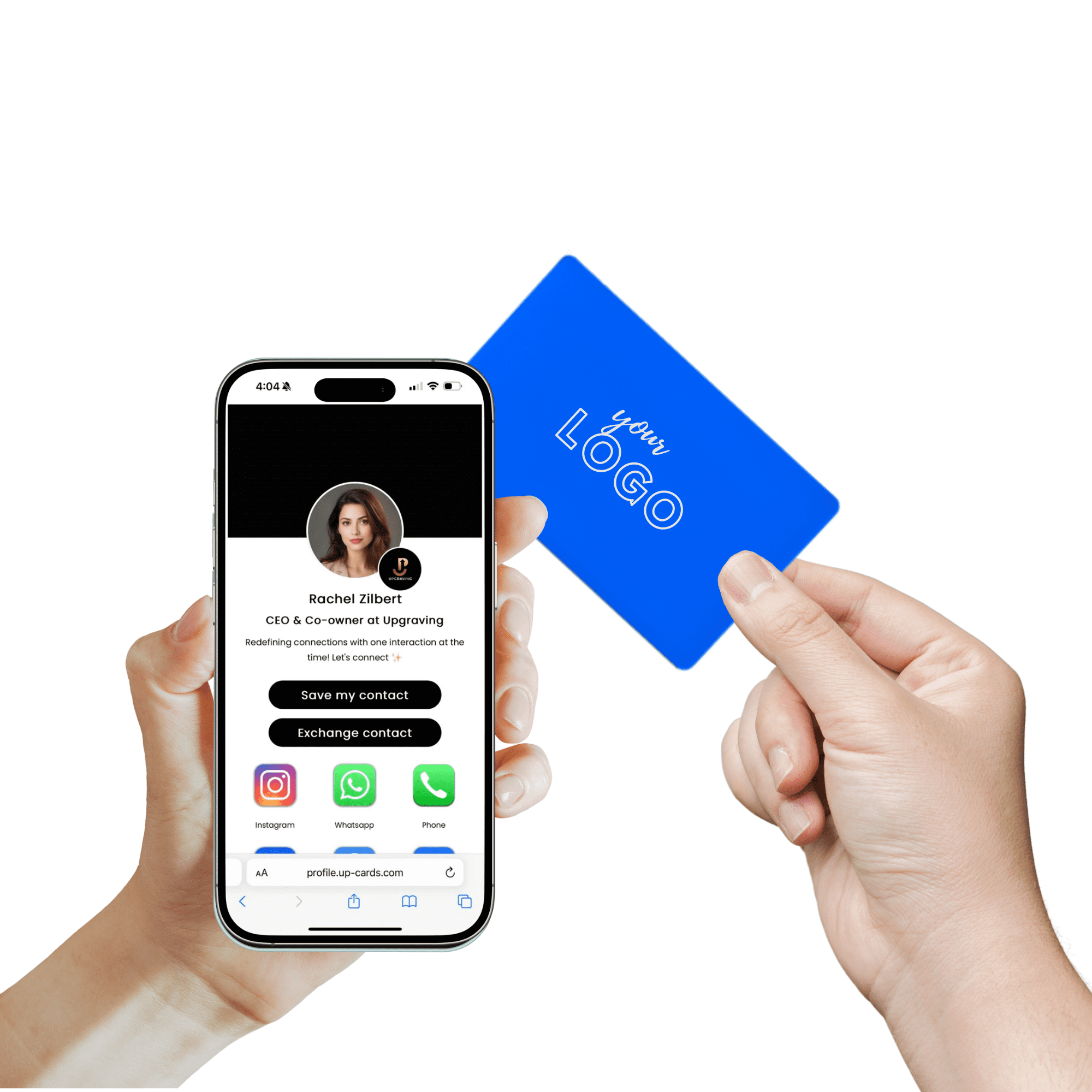 Custom Plastic NFC Business Card – Smart Digital Contact Card - Walmart.com