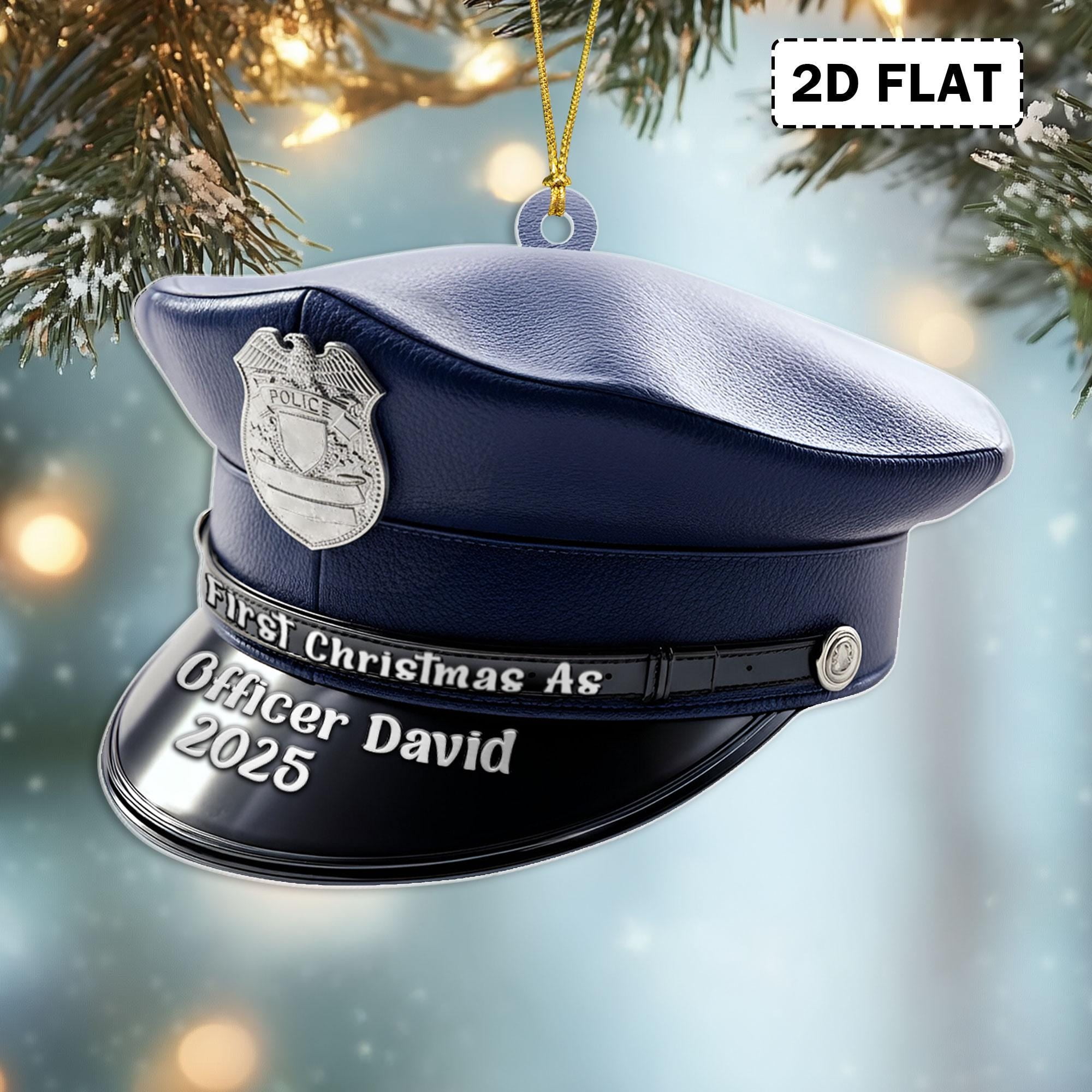 Custom Police Officer Ornament 2025, First Christmas As Police Acrylic ...