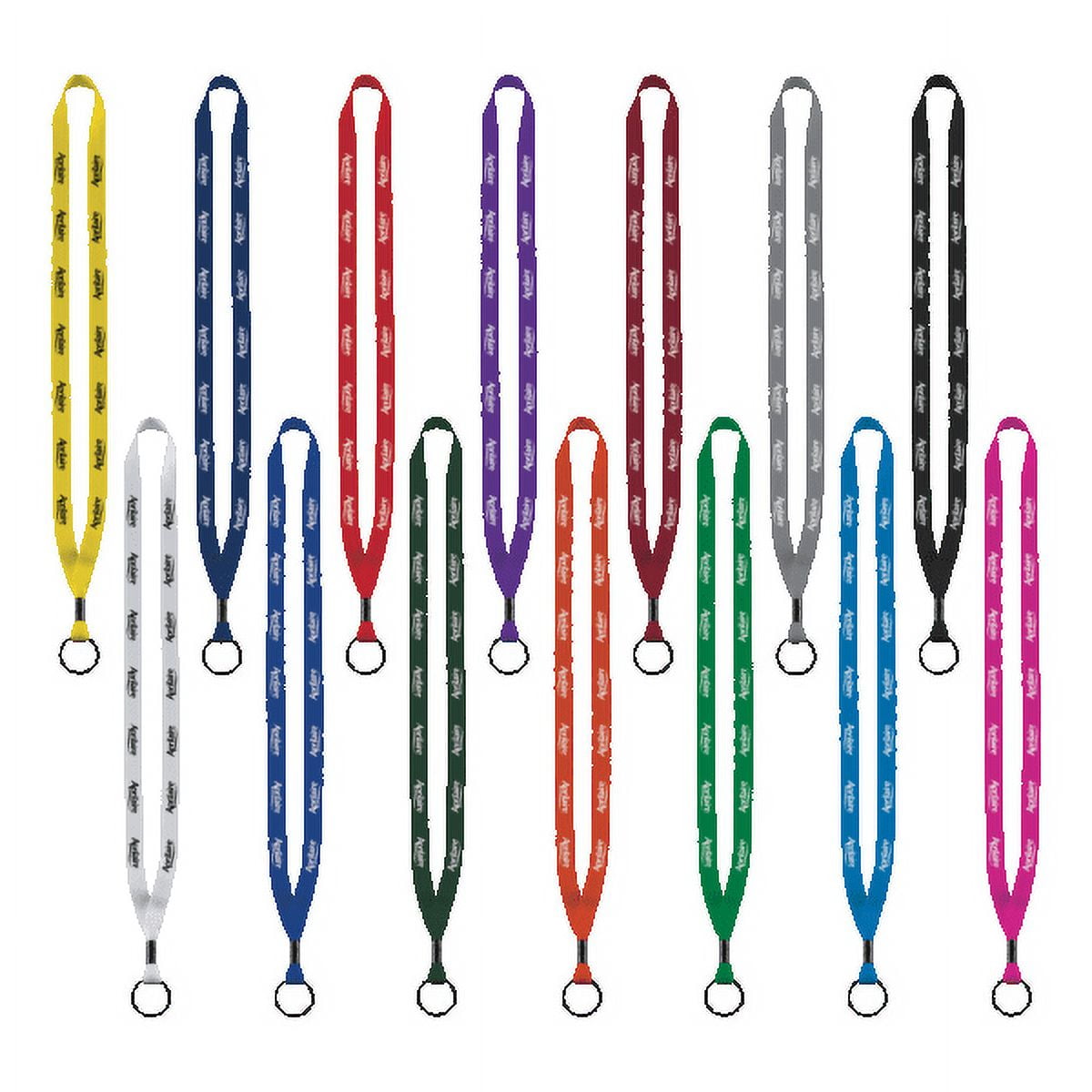 Custom Polyester Office Neck Adjustable Lanyard with Metal Crimp ...