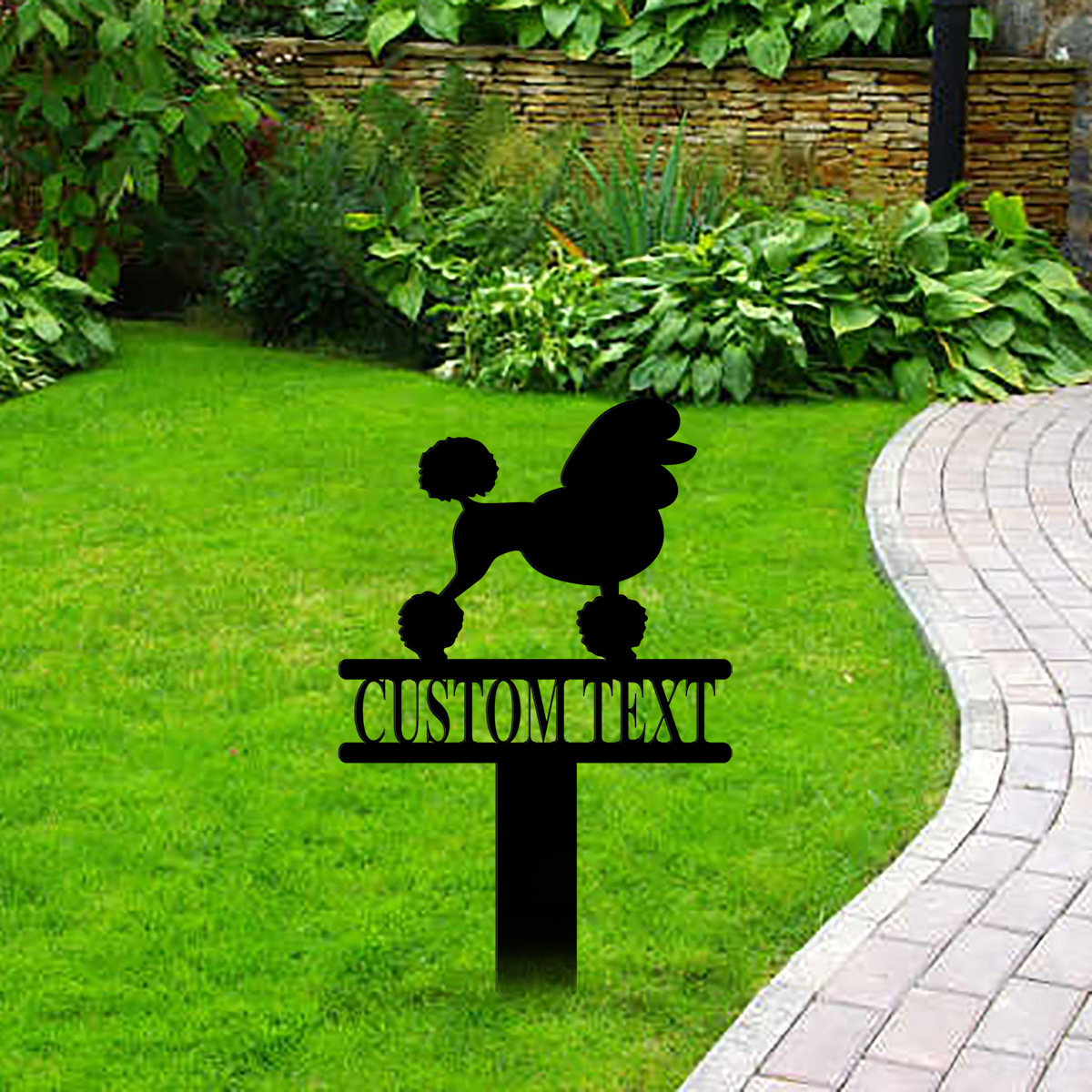 Custom Poodle Yard Stake with Custom Name, Poodle Sign, Custom Metal ...