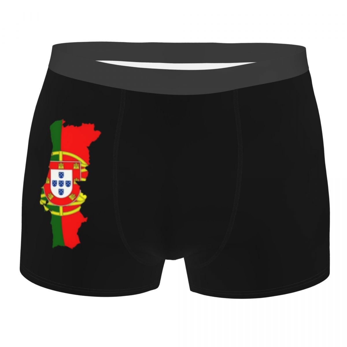 Custom Portugal Map Flag Underwear Men Stretch Boxer Briefs Shorts ...