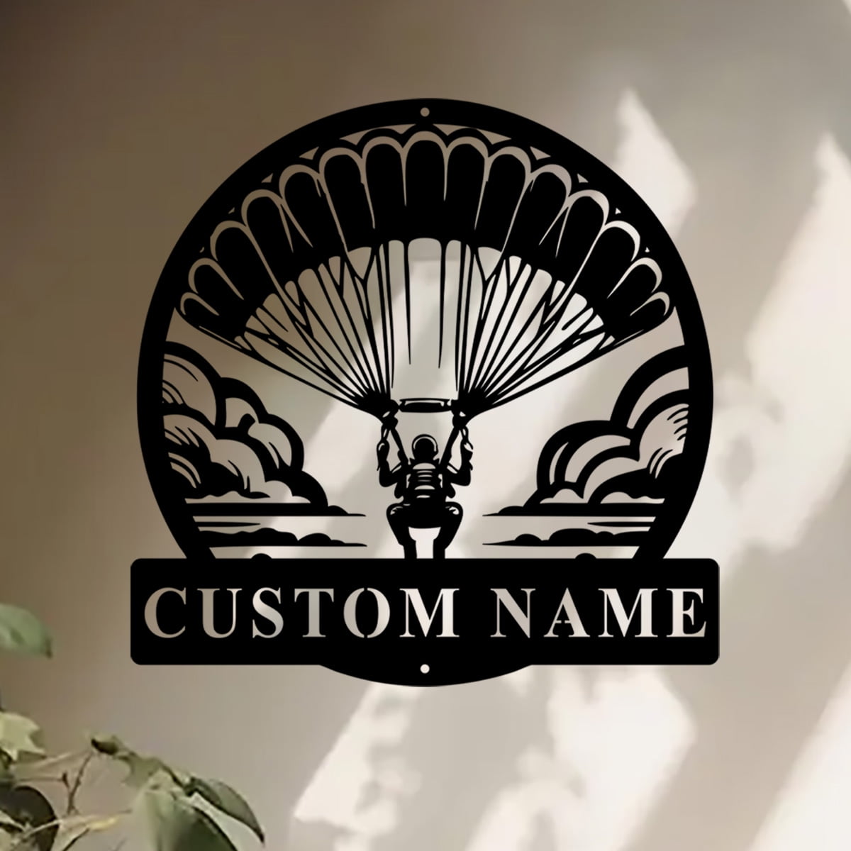 Custom Powered Parachute Metal Wall Art, Personalized Parachuting Name ...
