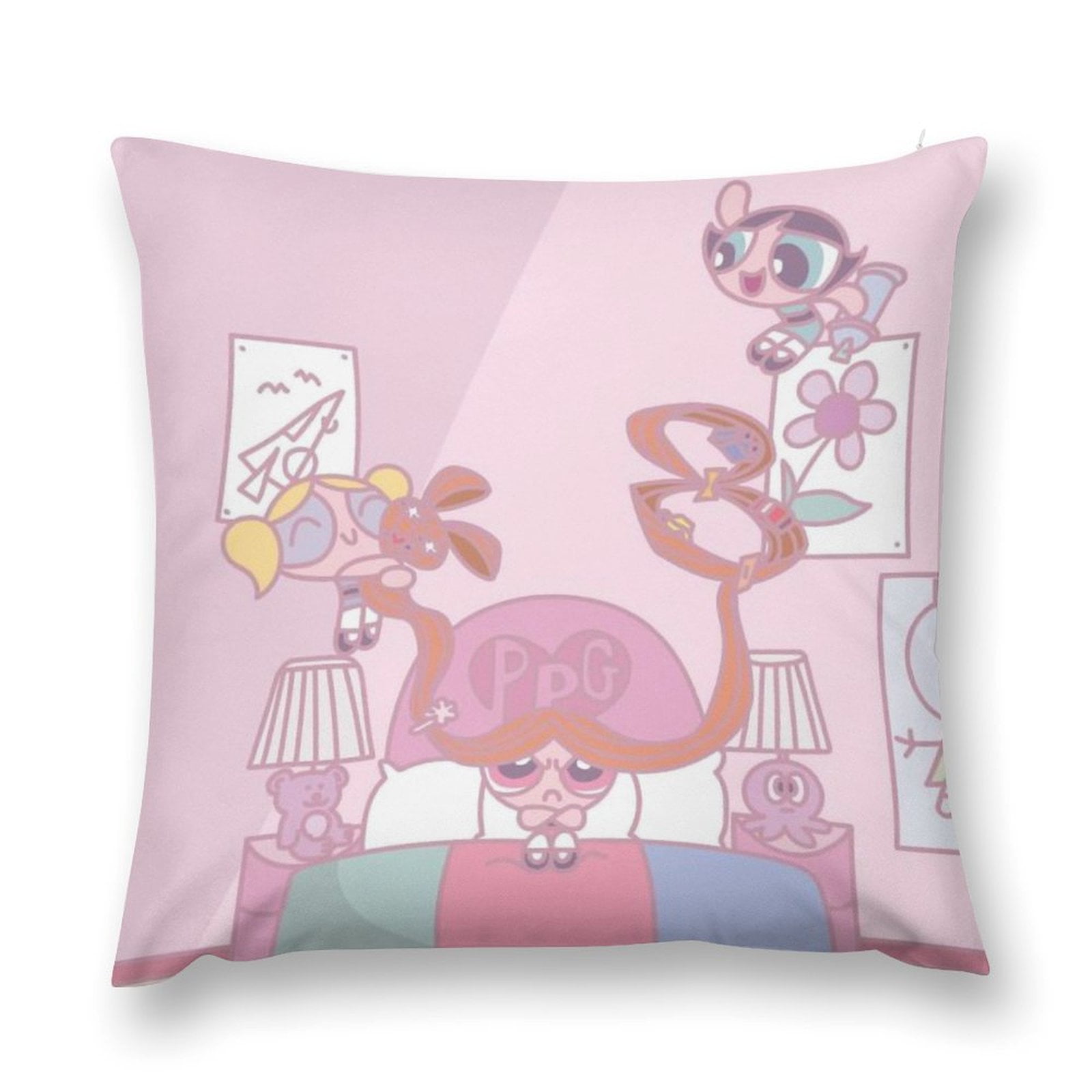 Custom Powerpuff Girls (33) Plush Pillow Case, Kawaii Square Cushion ...