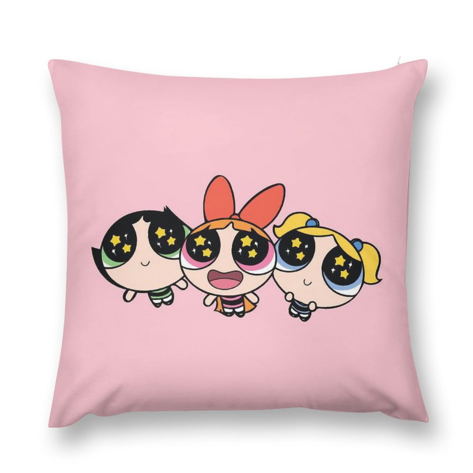 Custom Powerpuff Girls Plush Pillow Case, Kawaii Square Cushion Case ...