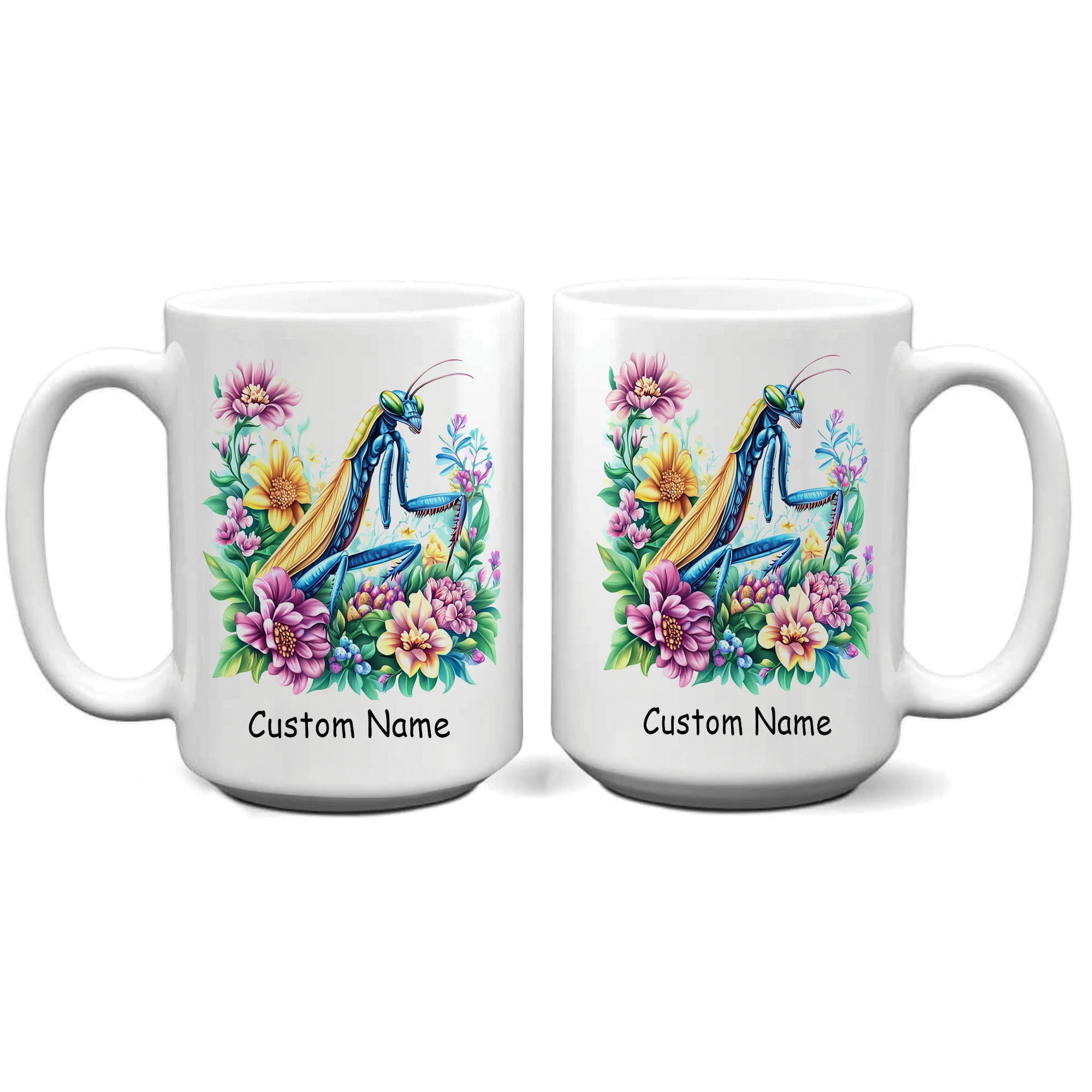 Custom Praying Mantis Coffee Mug – Unique Gift for Insect Lovers ...