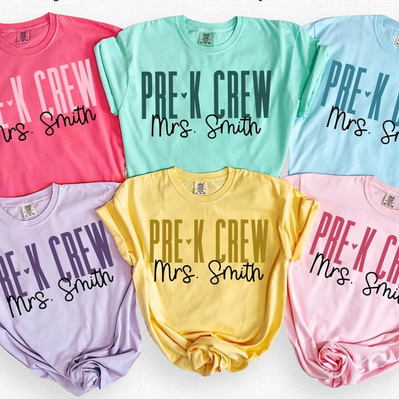 Custom PreK Teacher Shirt PreK Team Shirts Personalized Back to School ...
