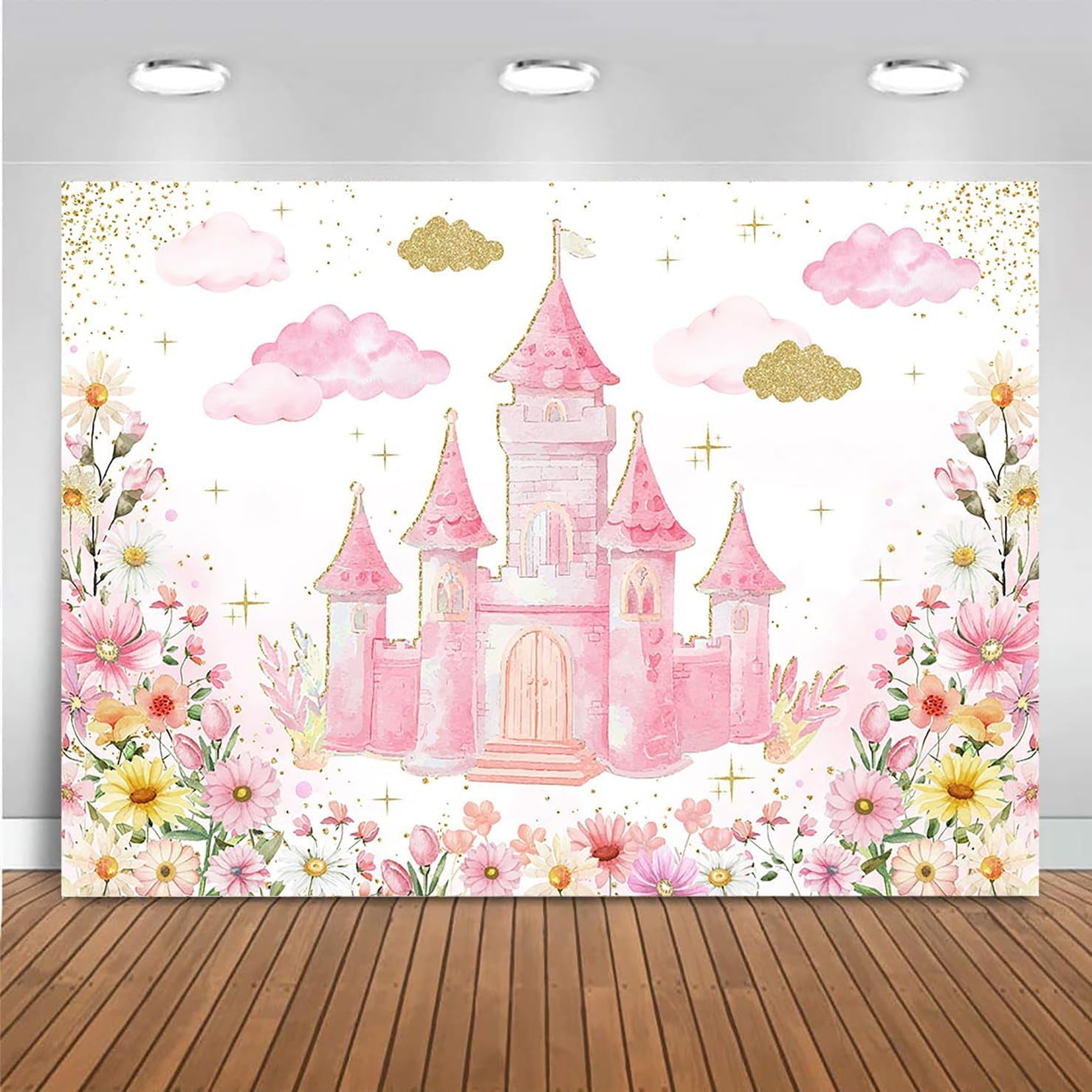 Custom Princess Castle Backdrop for Girls Birthday Party Wildflower ...