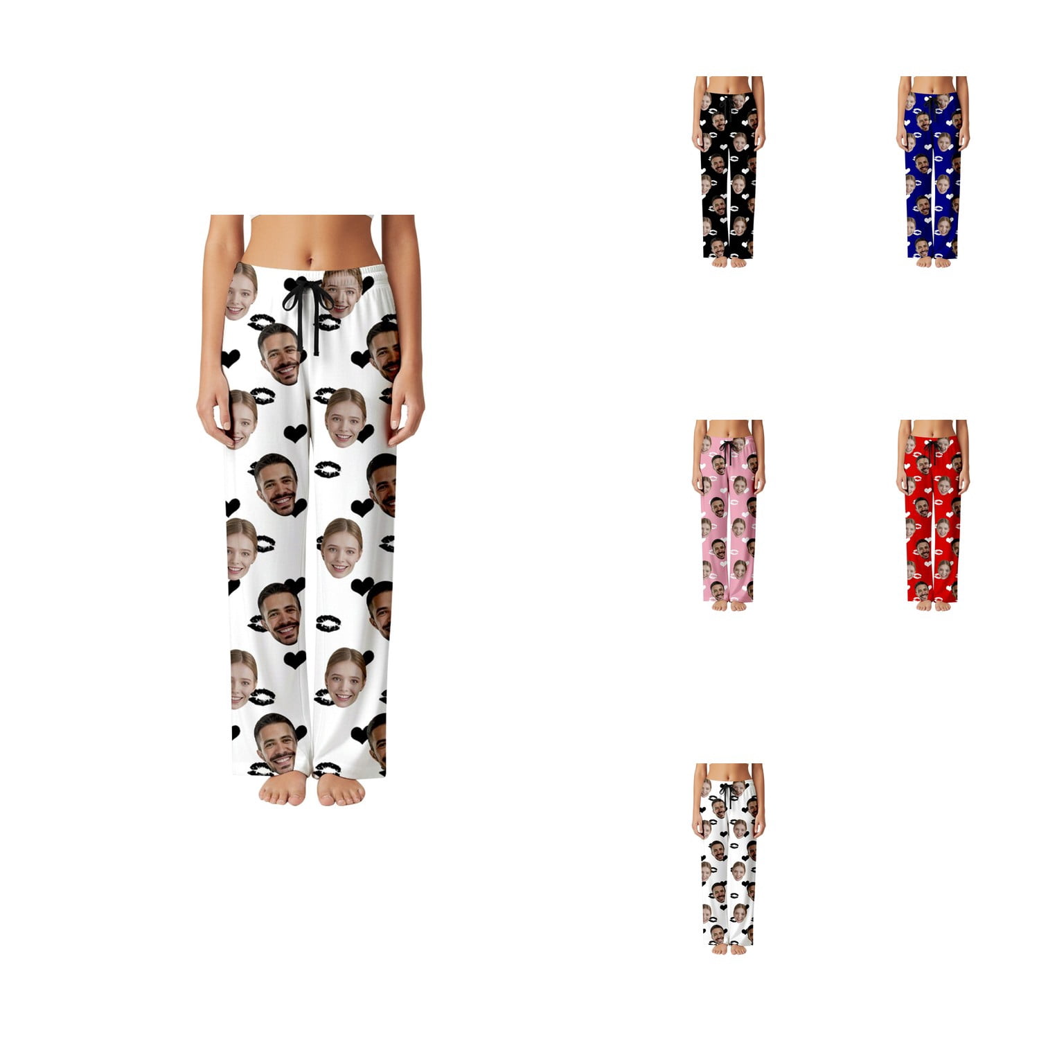 Custom Print Couples Matching Pajama Pants, Personalized Photo ...