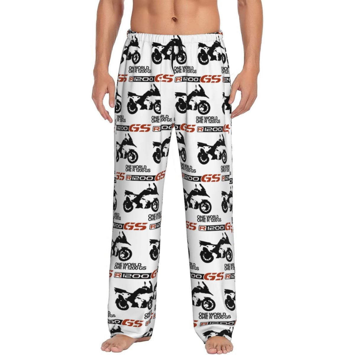 Custom Print Men Make A Life Ride GS Motorcycle Adventure Pajama Pants ...