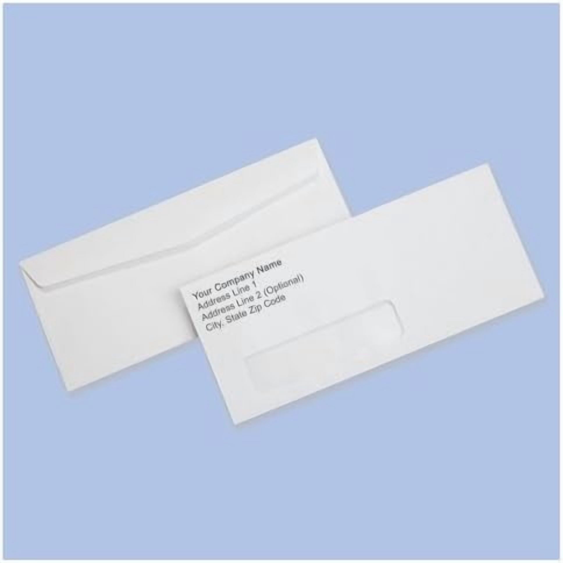 Custom Printed #10 Window Envelopes - Bright White Wove #10 Smooth ...