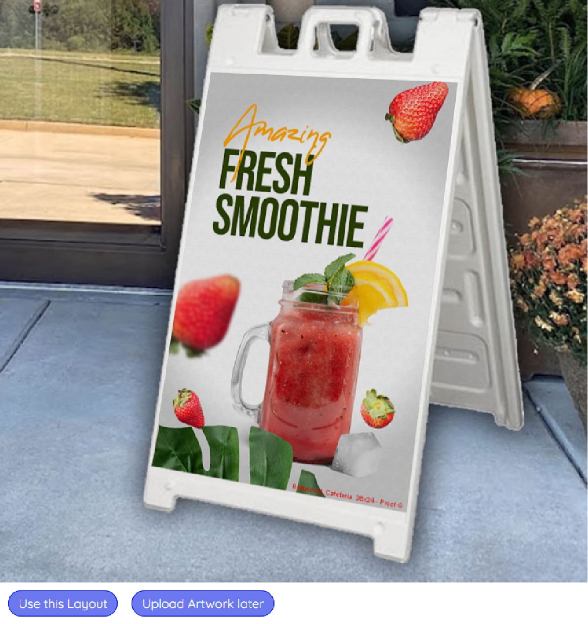 Custom Printed A-Frame Signicade Portable - Walmart.com