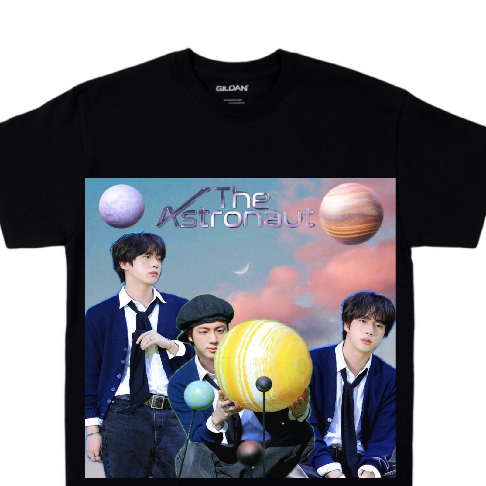 Custom Printed BTS T-Shirt (JIN ASTRONAUT version 2) Print On Demand ...