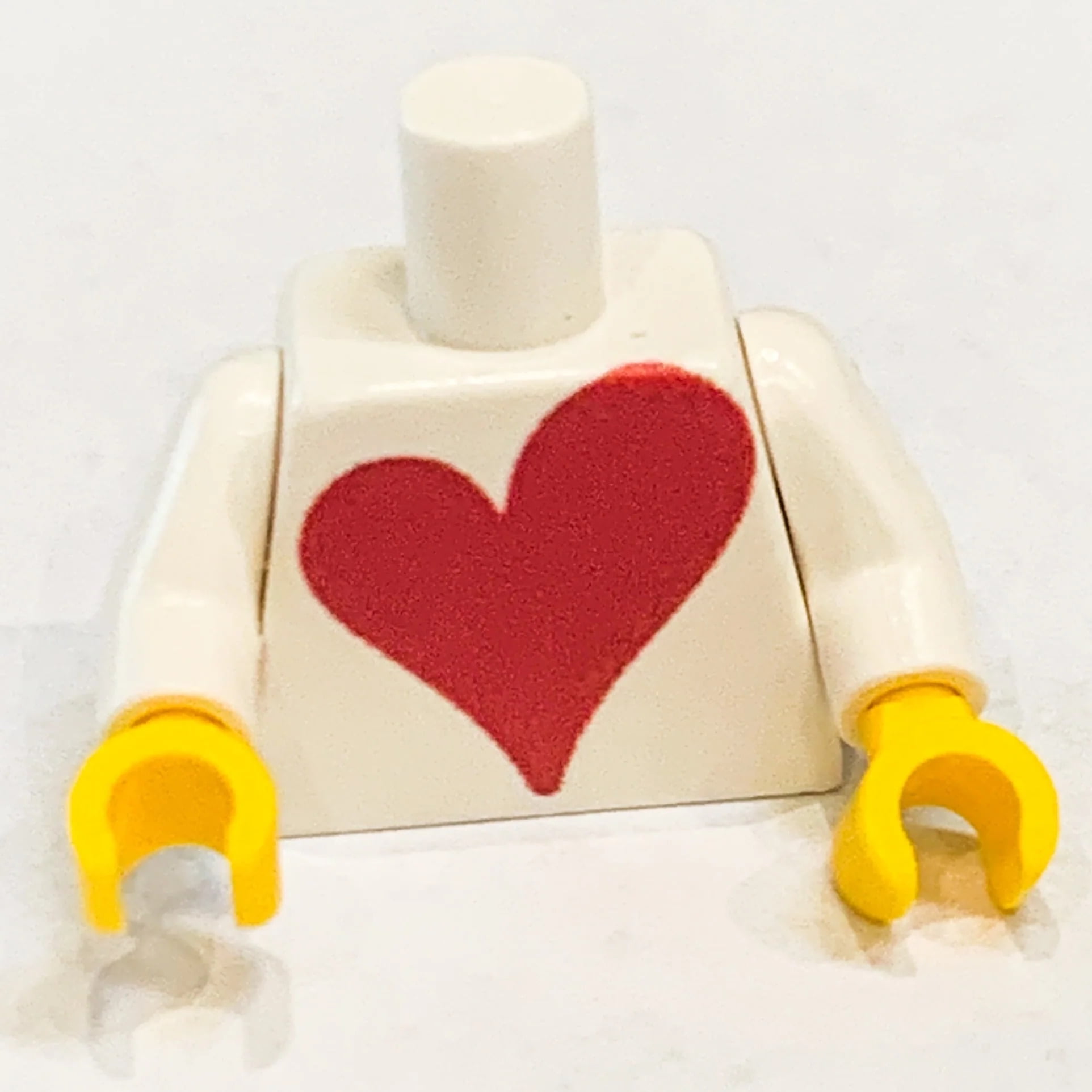 Custom Printed Big Heart Minifig Torso (Valentine's Day) made with LEGO ...