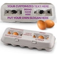 Custom Printed Egg Cartons 1 Dozen - Natural Pulp Personalized Egg ...