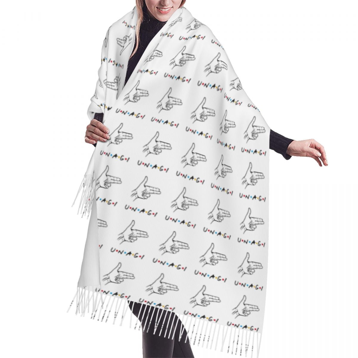Custom Printed Friends Scarf Women Men Winter Fall Warm Scarves Fashion ...